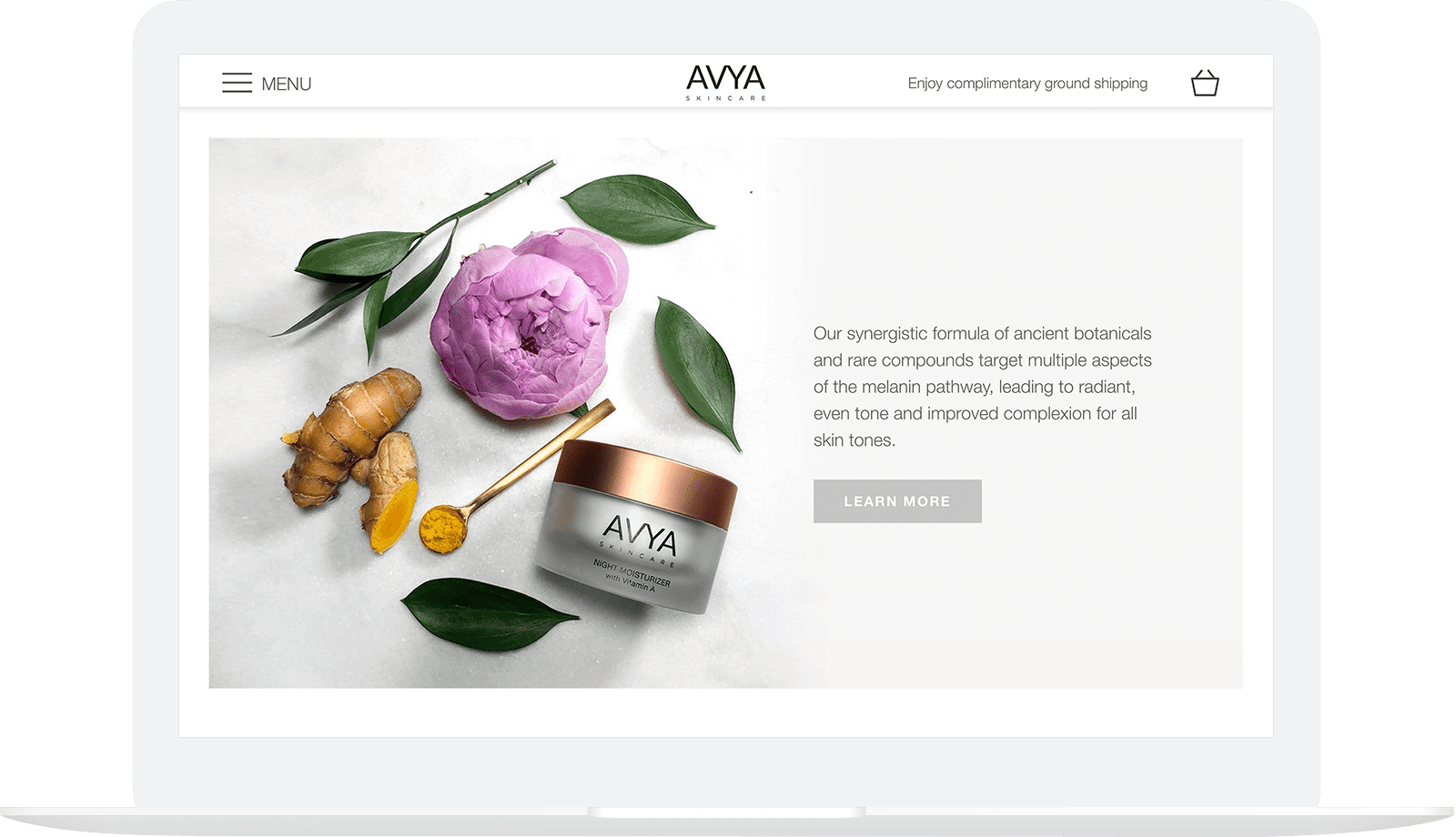 AVYA Skincare - Shopify Website Design - Web Design Agency - Gulo